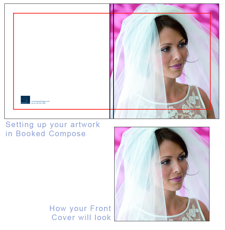 Booked Compose: EXAMPLE OF COVER SETUP image fills cover