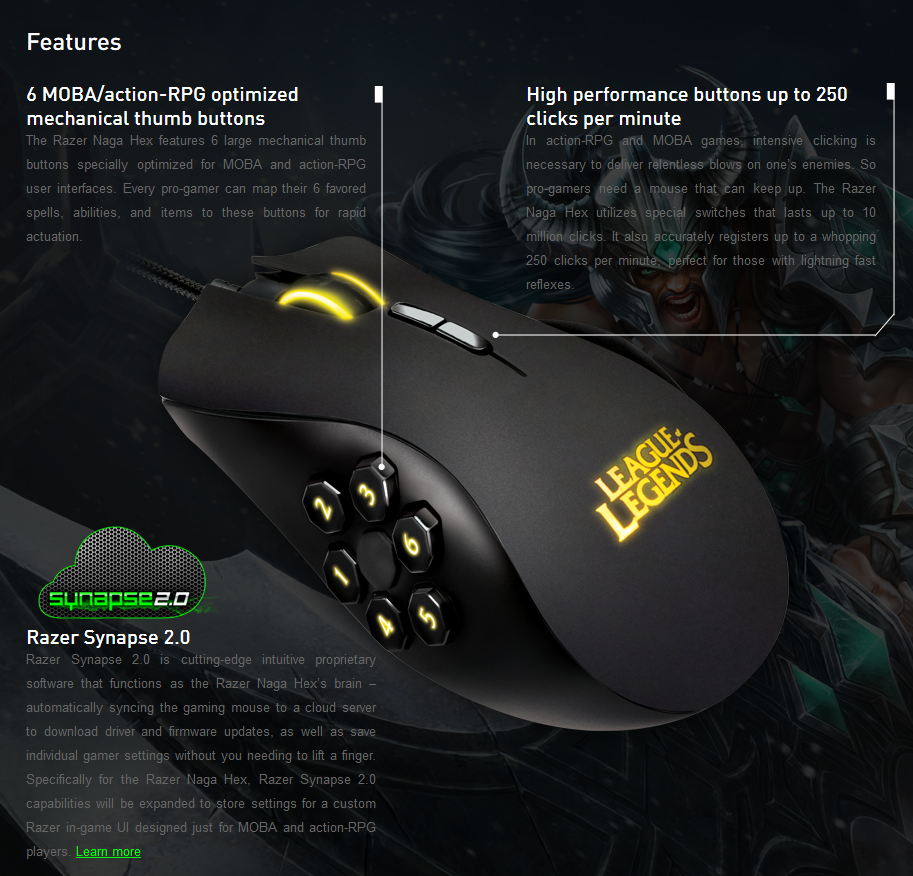 League of Legends Razer mouse Collector's Edition