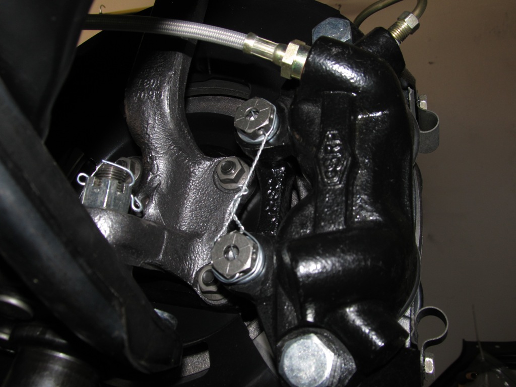 Safety Wiring the caliper bolts