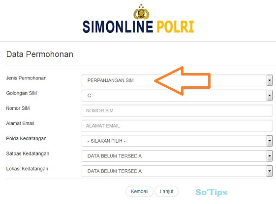 Cara Memperpanjang SIM Secara Online - SO' TIPS