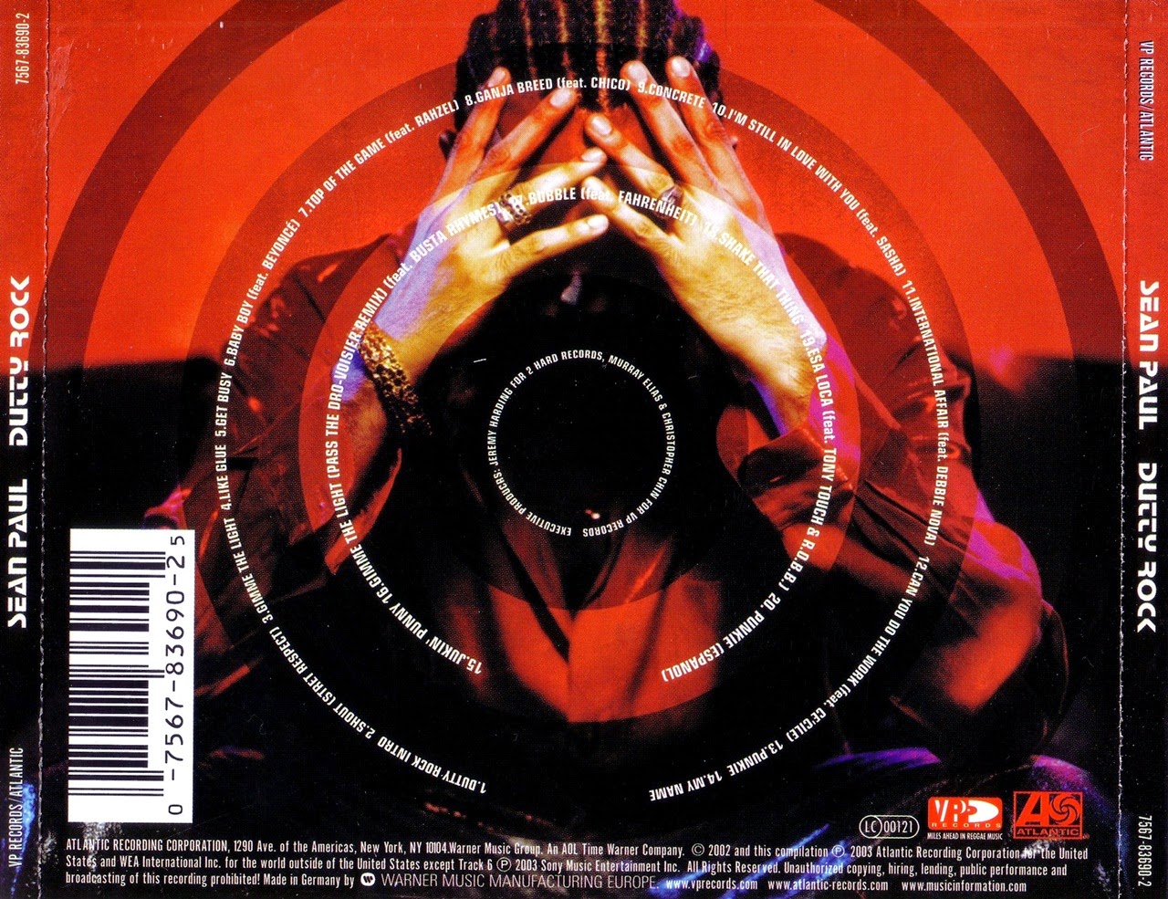 Encarte: Sean Paul - Dutty Rock (2003 Re-release) - Encartes Pop Encarte: Sean Paul - Dutty Rock (2003 Re-release) - Encartes Pop