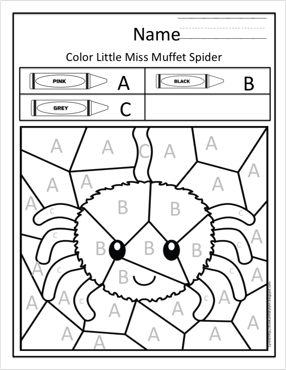 LITTLE Miss Muffet NURSERY RHYME ~ Book Units by Lynn