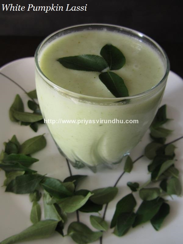 Priya's Virundhu: White Pumpkin Lassi Recipe/Pumpkin Lassi with Yogurt ...