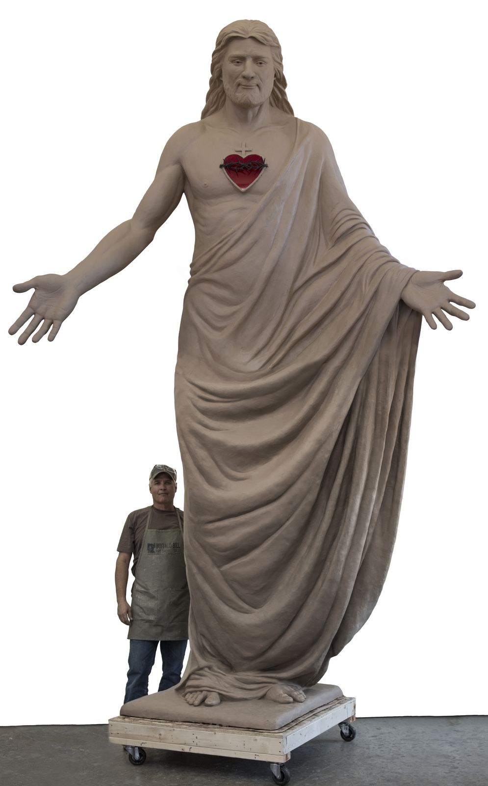 Chris Navarro Studio Blog: Finished clay sculpture of the Sacred Heart ...