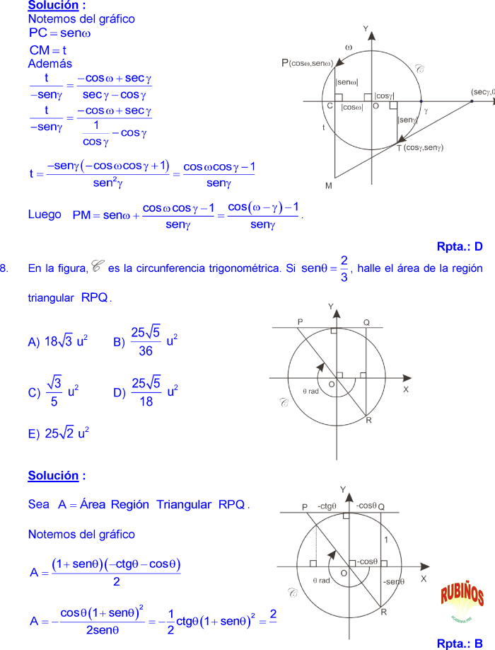 LINEA TANGENTE SECANTE COTANGENTE Y COSECANTE EN LA CIRCUNFERENCIA ...