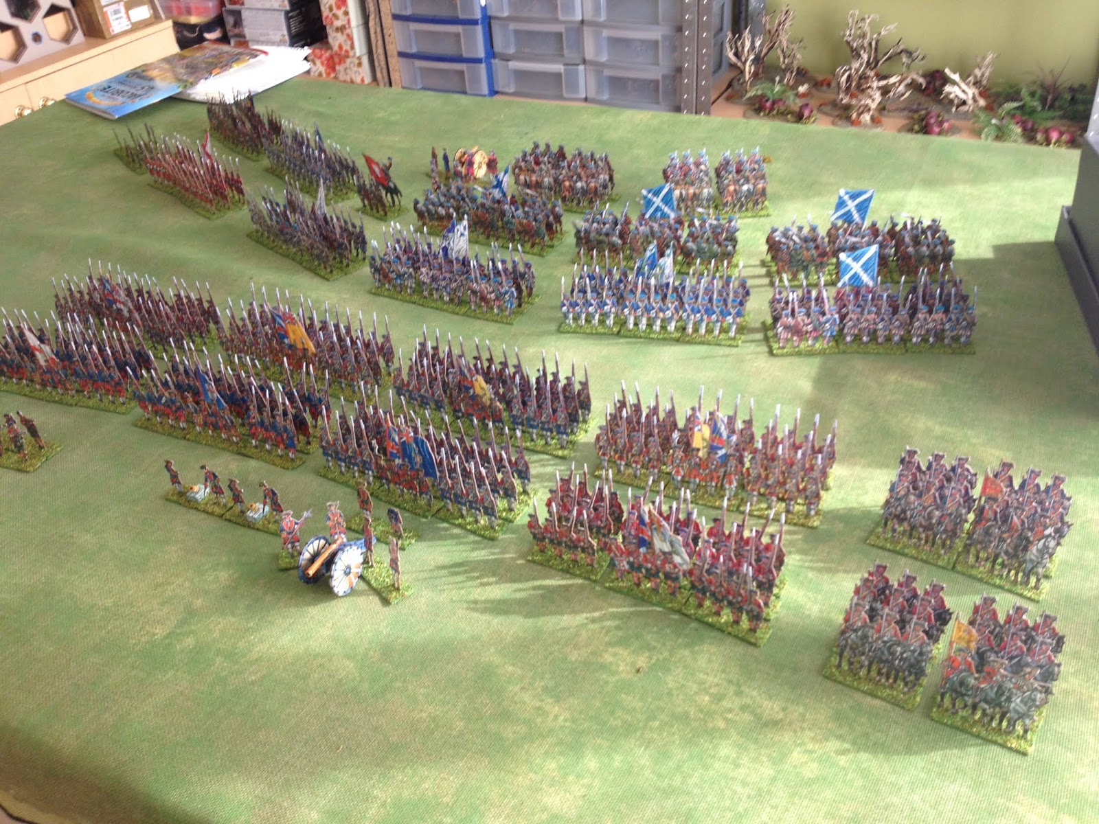 Grid based wargaming - but not always: Jacobite Rebellion Paper Armies