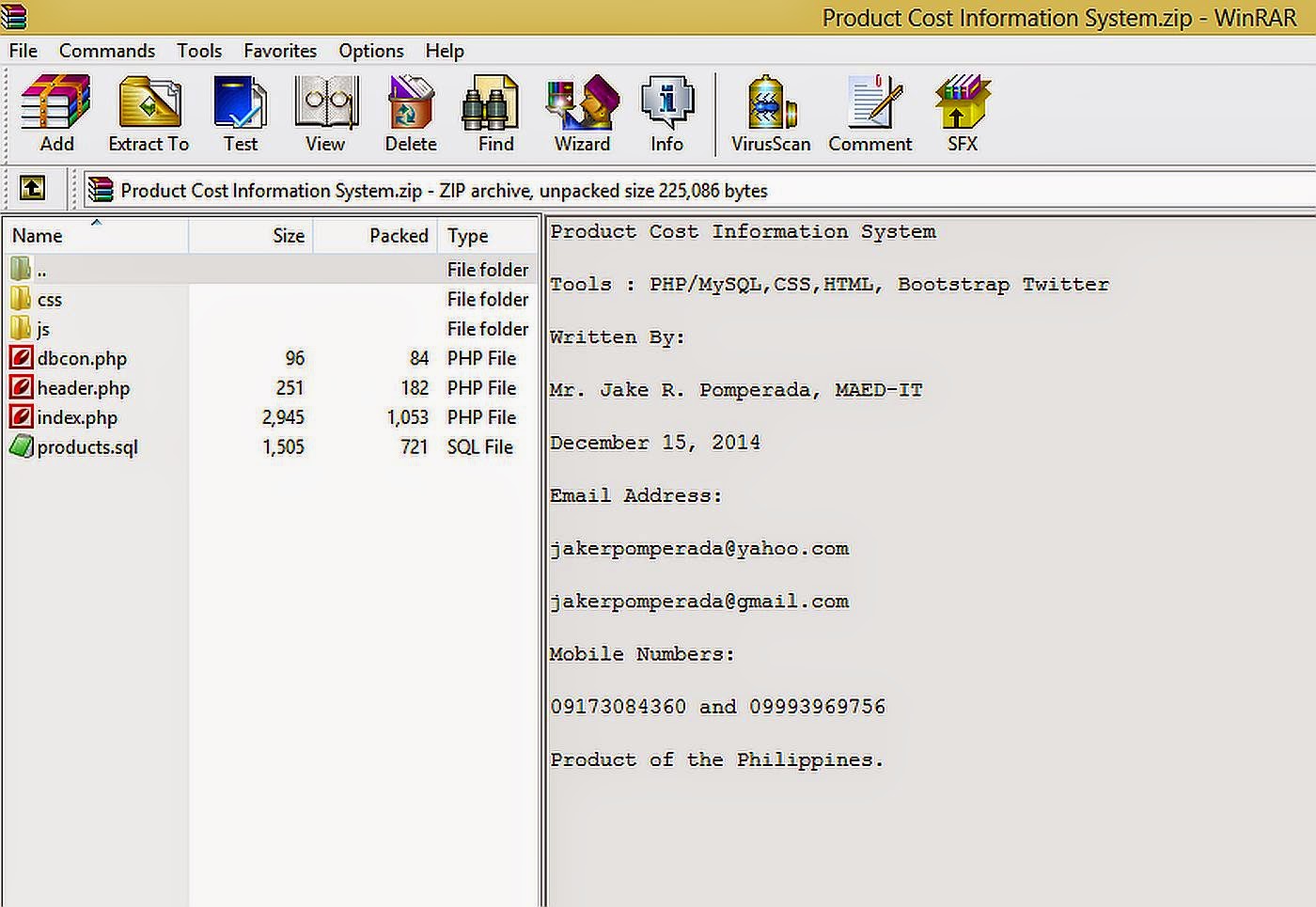 Free Programming Source Codes And Computer Programming Tutorials Product Cost Information