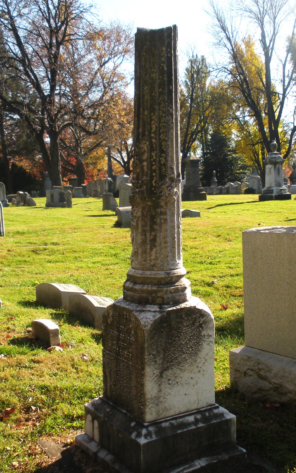 Engraved: : The Stately Column…Broken By Death