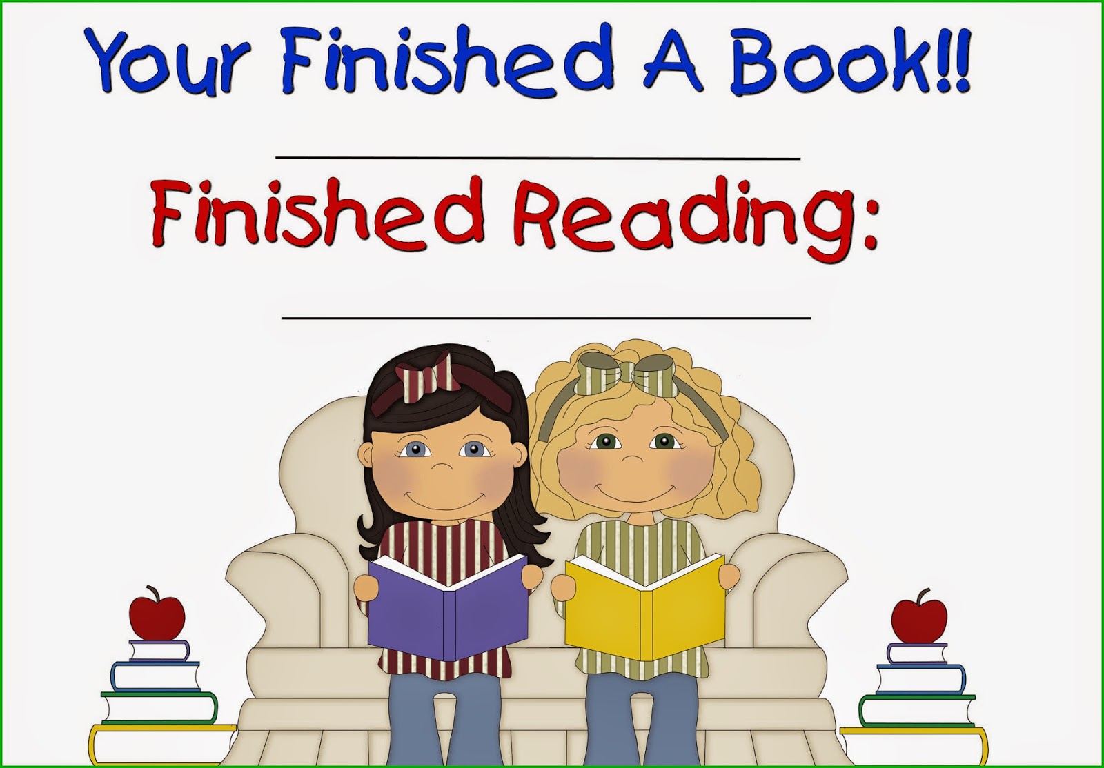 Resale Clipart: You Finished A Book Award Freebie