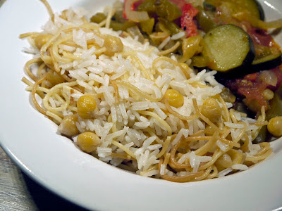 Alf Cooks Vegetarian: Arab-style Rice with Vermicelli and Chickpeas