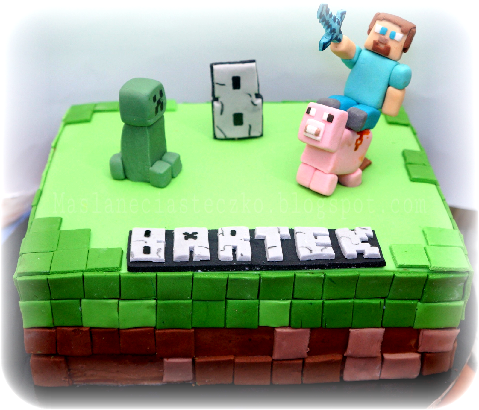 Maślane ciasteczko: Tort MINECRAFT