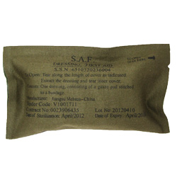 Webbingbabel: Singapore Armed Forces SAF Field Aid Dressing (FAD)