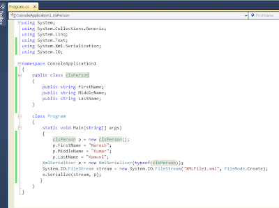 .Net Tutorial: xml serialization in .net