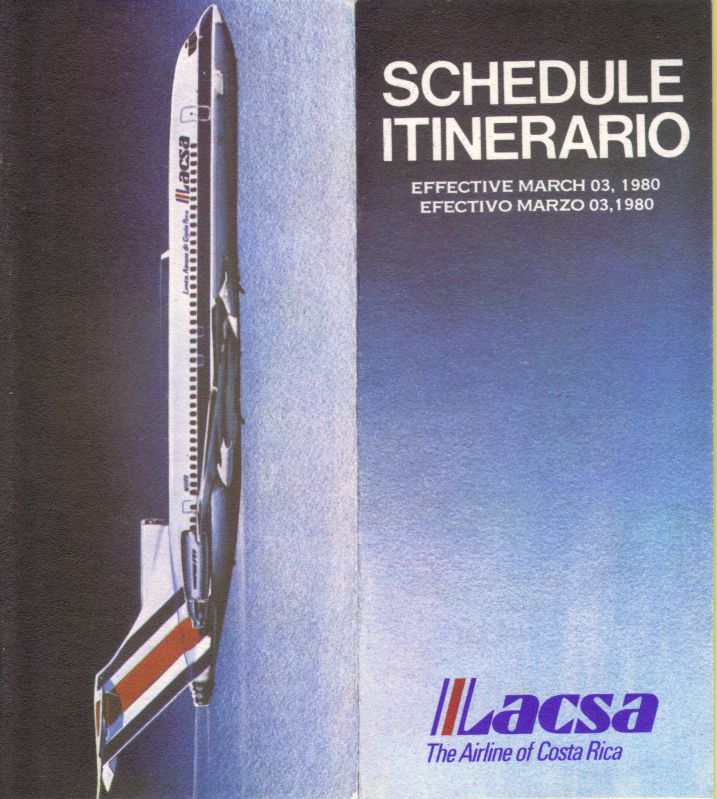 Airline memorabilia: LACSA (1980)