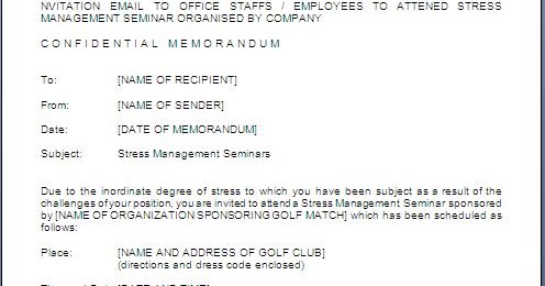 Seminar Invitation Letter Format