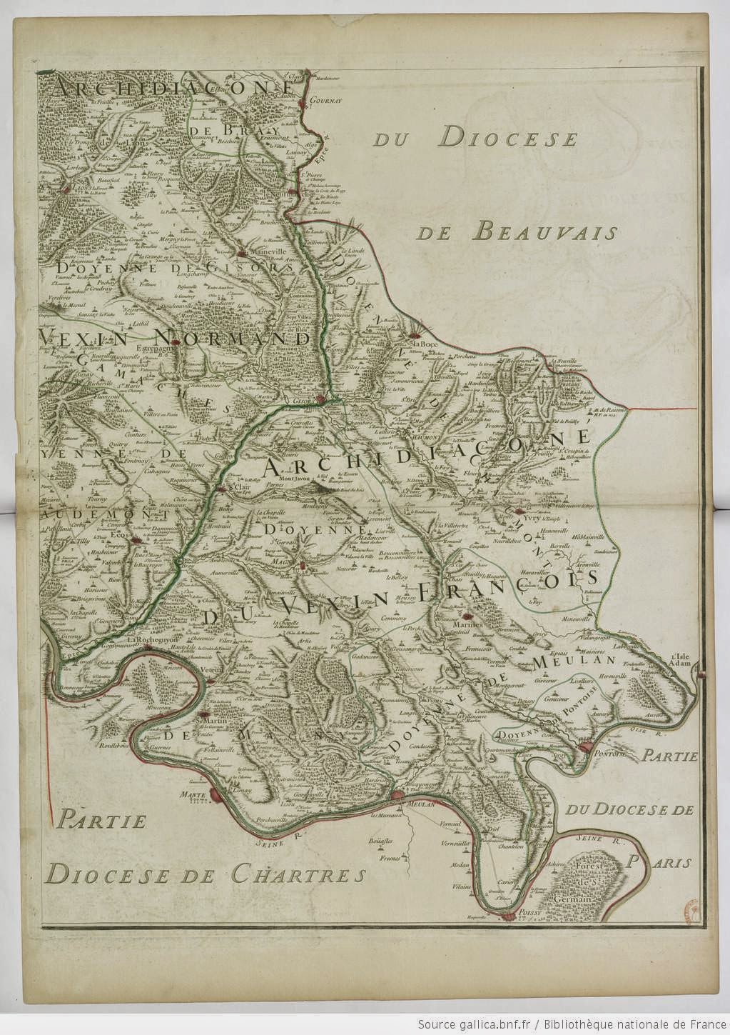 Constitutions of Clarendon: Map of the Vexin