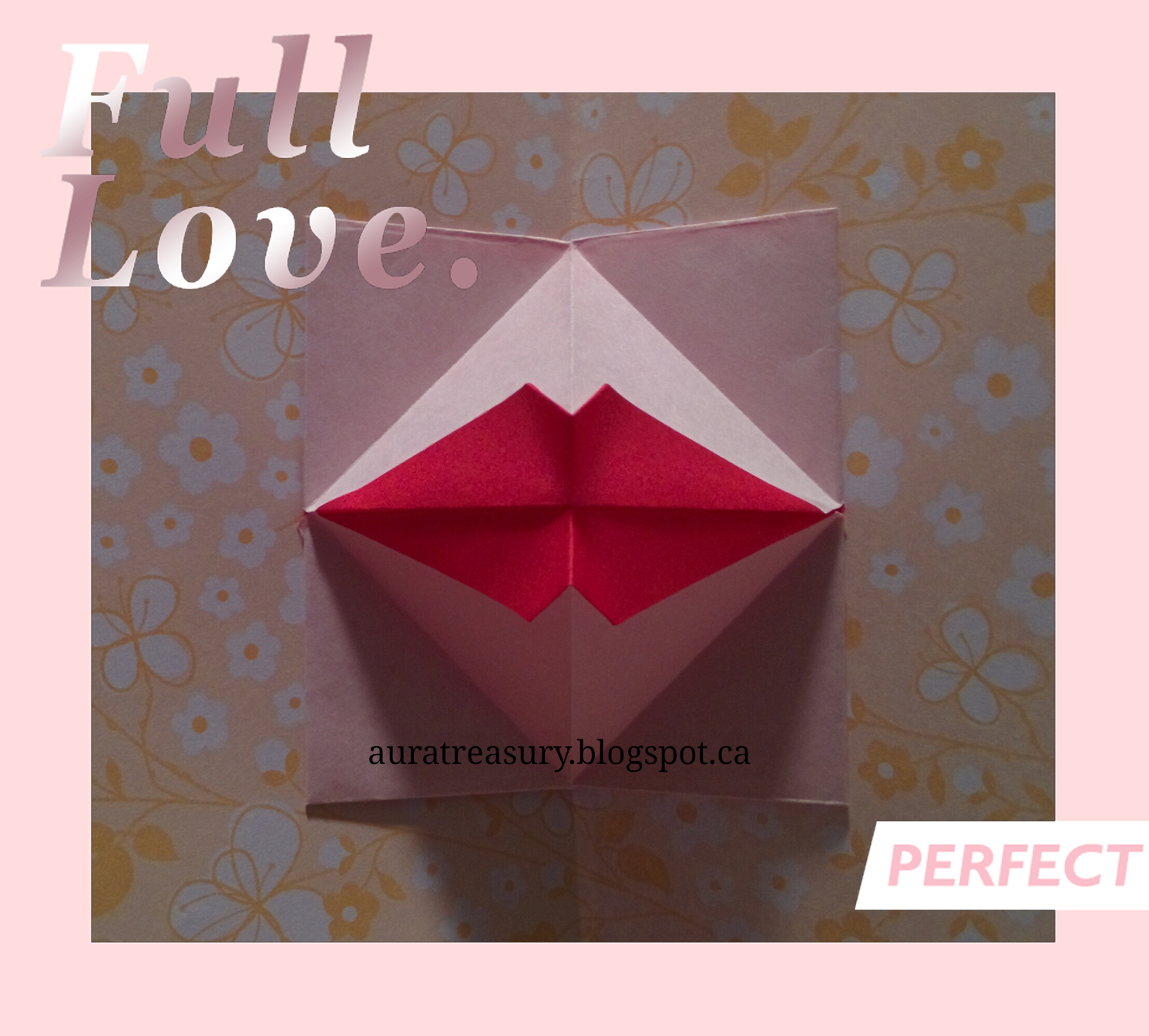 AuRa Treasury: DIY Valentine's Origami KISSSSSSSSSSSSS