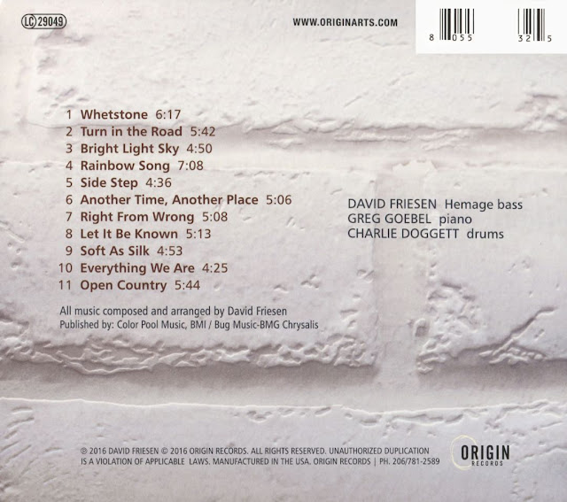 Republic of Jazz: David Friesen Circle 3 Trio - Triple Exposure (ORIGIN ...