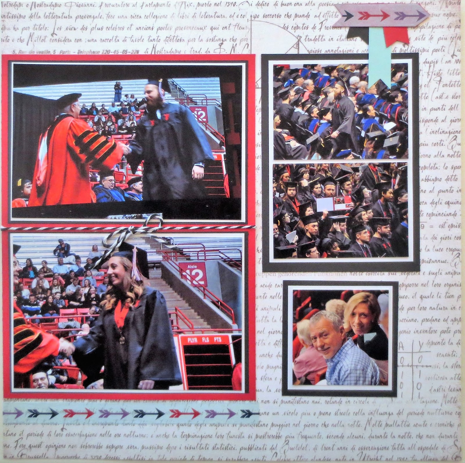 Random Memories: College Graduation - two page scrapbook layouts