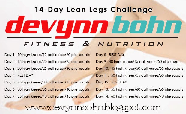Live an AMAZING life! : FREE 14-Day Lean Legs Challenge starting August ...