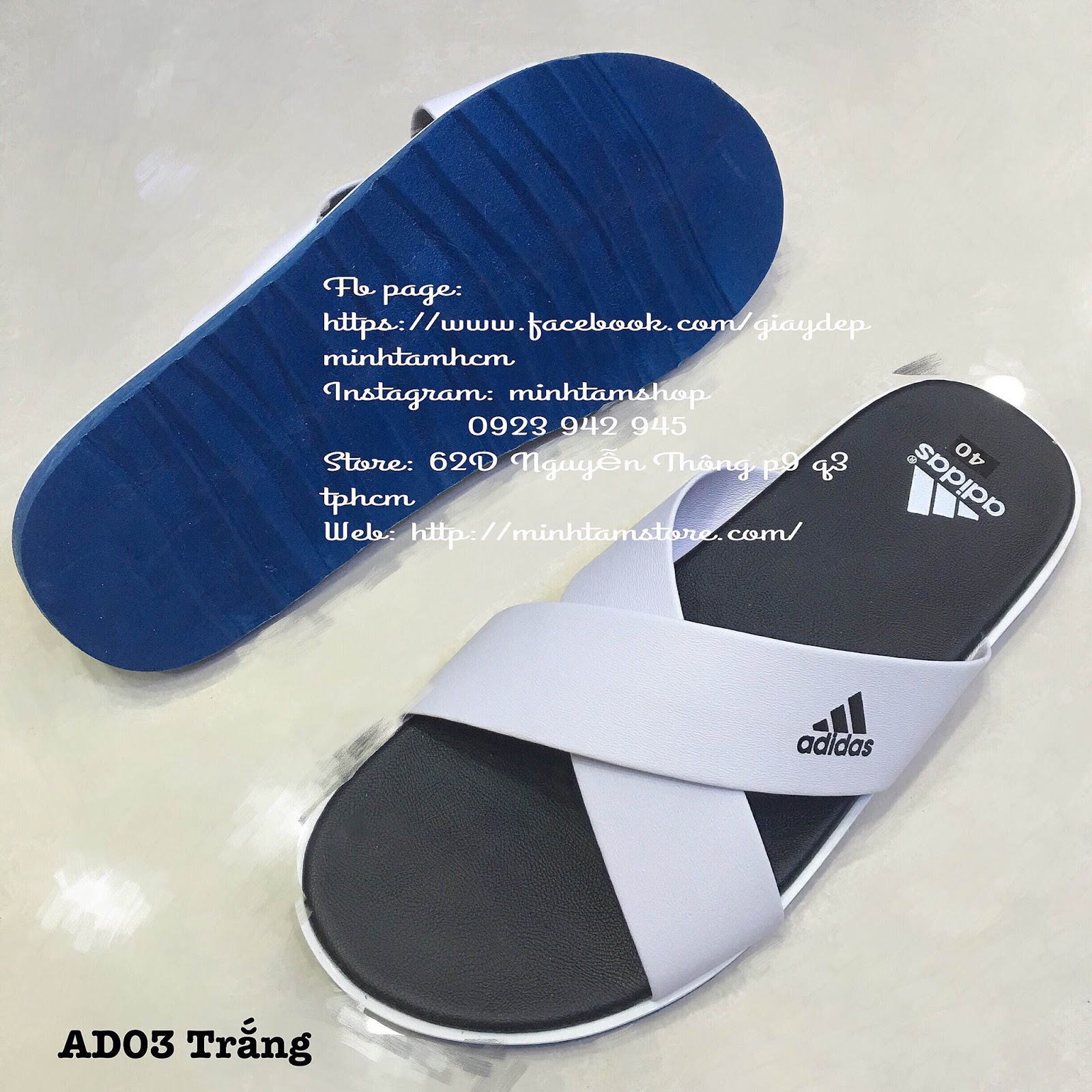 Dép Adidas Quai Chéo Nam AD03 - Minh Tâm