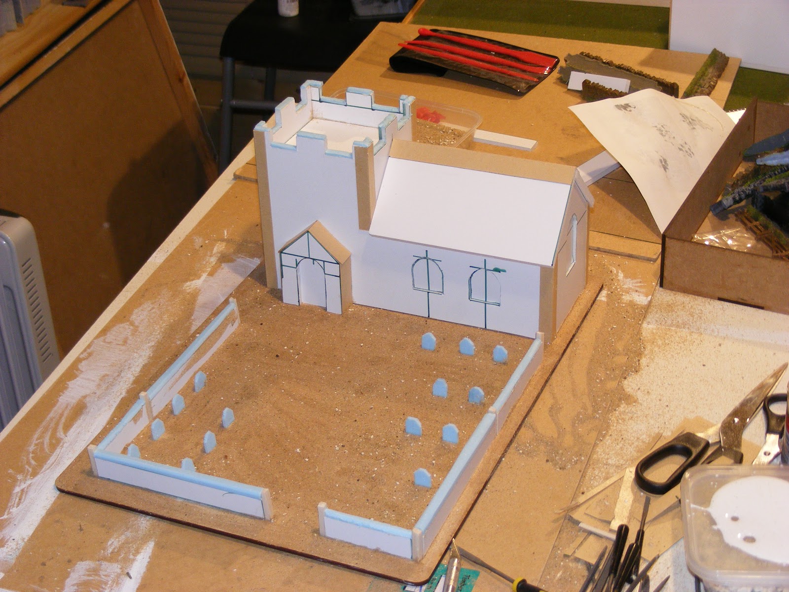 Life In The Man Cave: Using Foam Board to Make Model Buildings