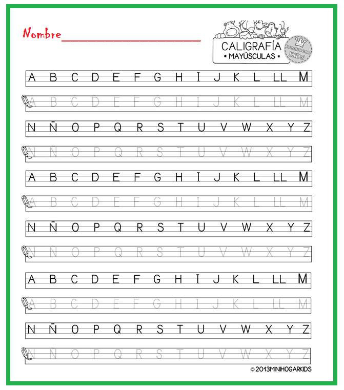 Fichas de Primaria: Mayúsculas y minúsculas