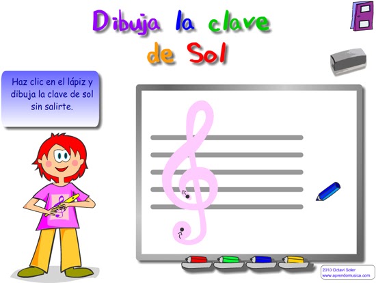 Aprende a dibujar la clave de sol