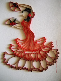Lady in paper Quilling - Creative Art & Craft Work