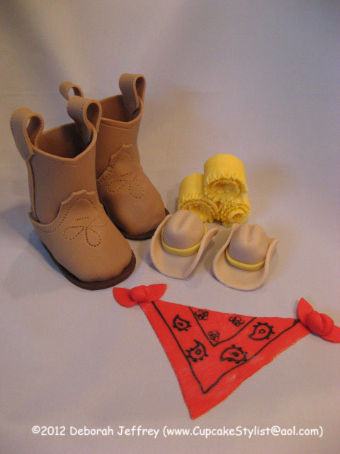 Fondant Cowboy Boot Template