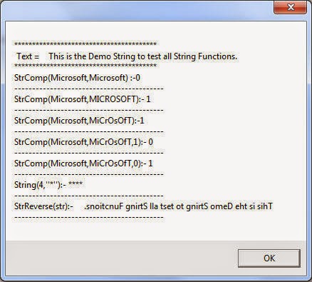VB Script Examples: VBScript String Functions