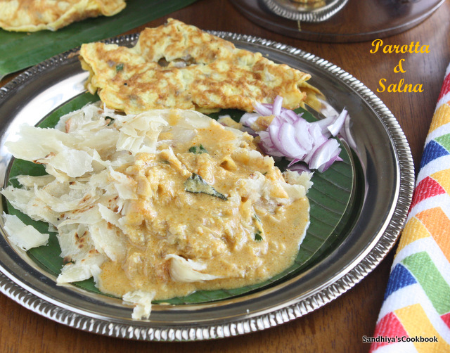 Sandhiya's Cookbook: Parotta Salna | Veg Salna | Gravy for Parotta