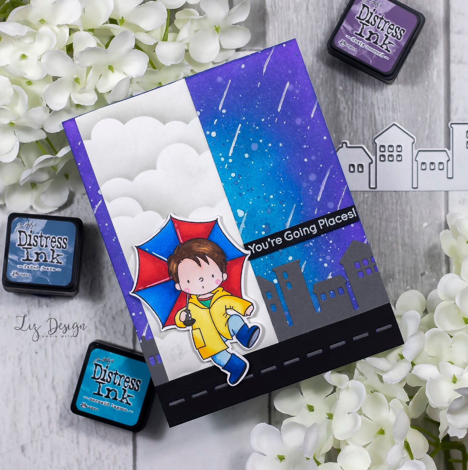 Stampin with Liz Design: Stampin with Liz Design: Puddle Jumper Card!