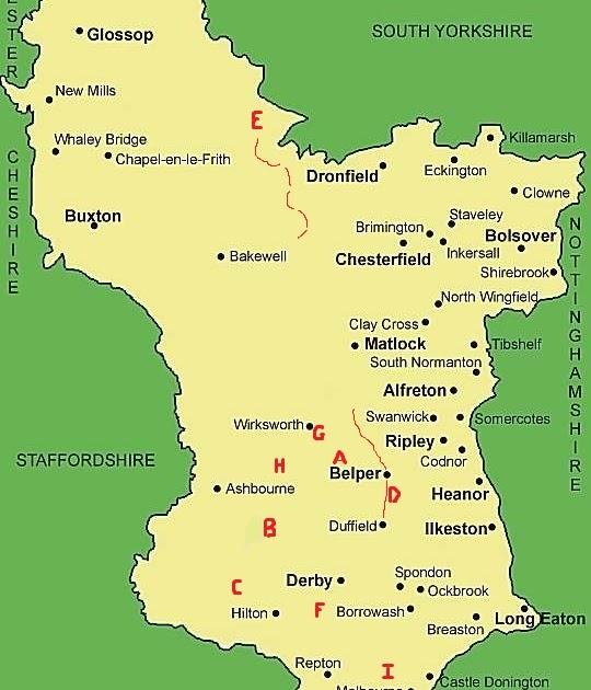 Where Is Derbyshire England Map - United States Map
