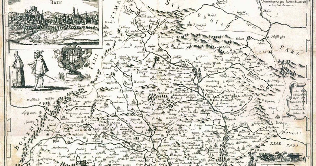 Moravská orlice: Fabriciova mapa Moravy z roku 1569, Kaeriova mapa Moravy
