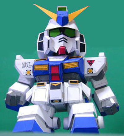 SD GUNDAM RX-78 NT1 PAPERCRAFT MODEL - PAPEROX FREE PAPERCRAFT