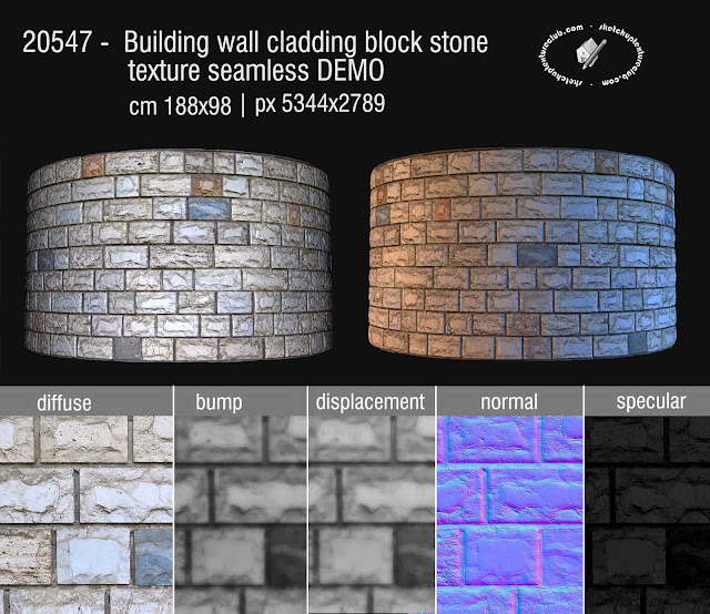 SKETCHUP TEXTURE: New "walls cladding stone blocks" outdoor seamless ...