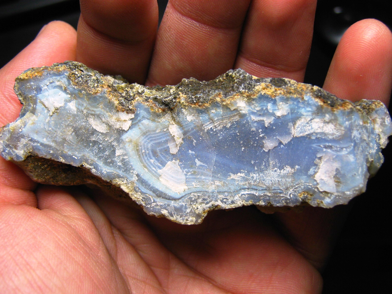 Colección de Minerales de Mmarte: Calcedonia azul, Agaete (Gran Canaria)