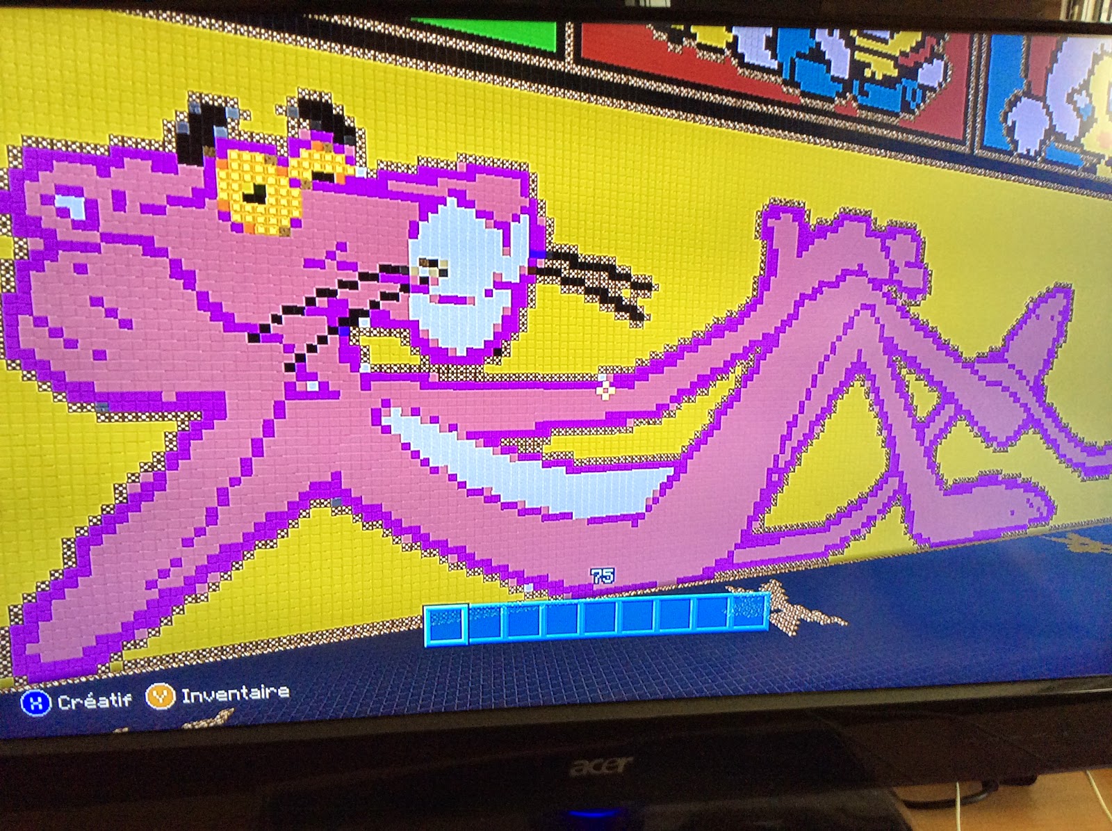 Passion Pixel art: Pixel art pink panther