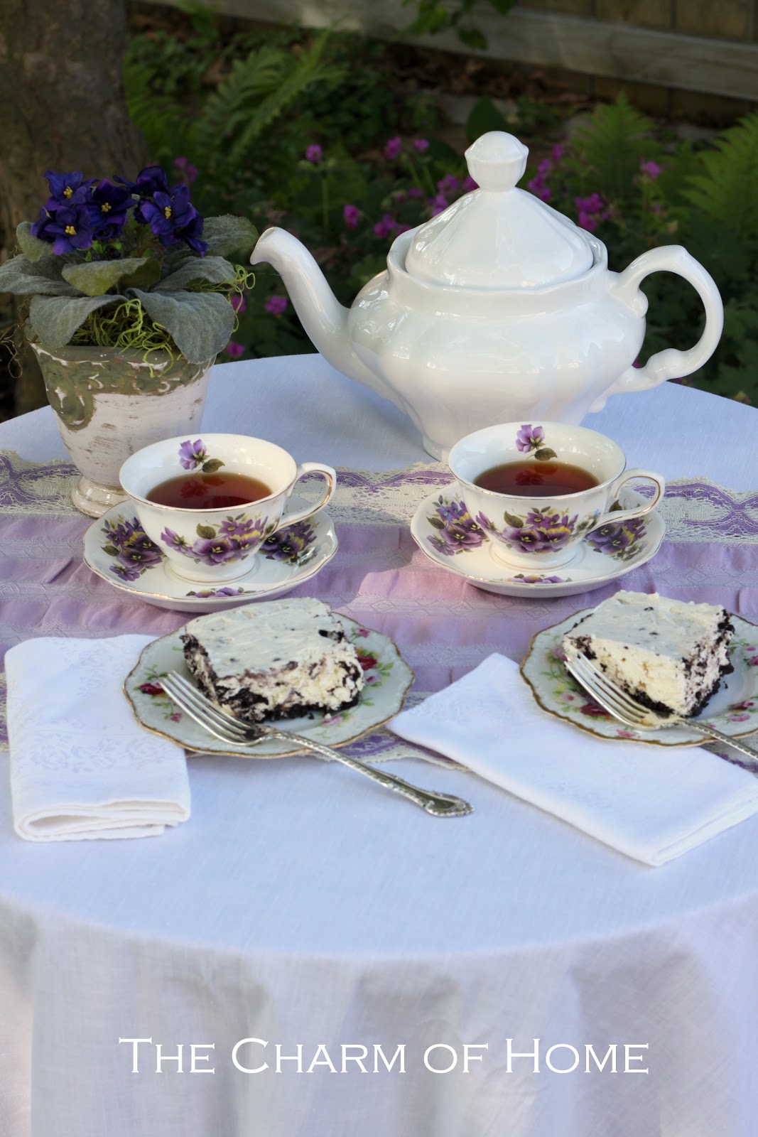 The Charm of Home: Pansy Tea
