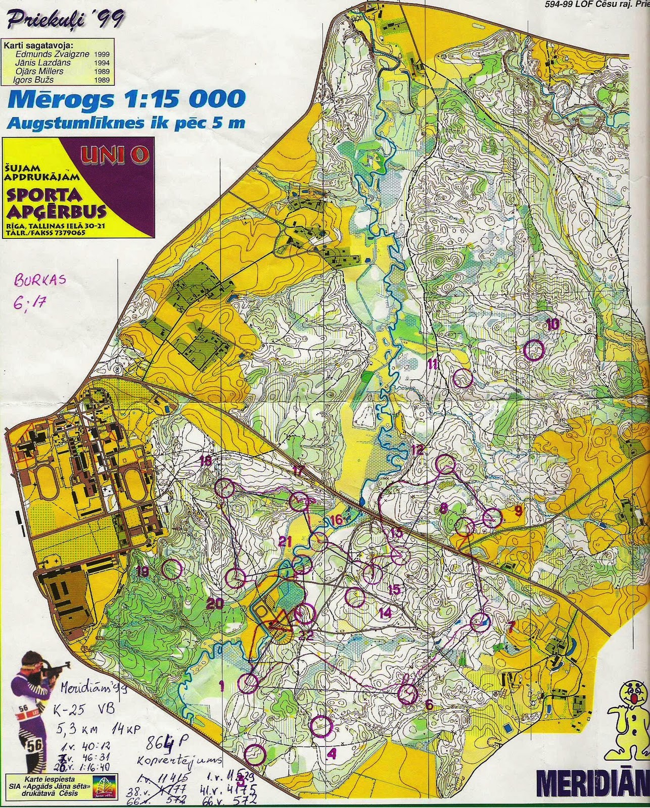 Orientēšanās kartes: Priekuļi (Cēsis)