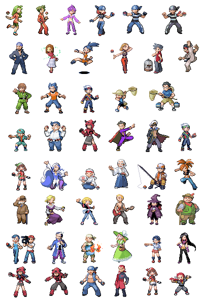Pokémon Games: Sprites-Trainers