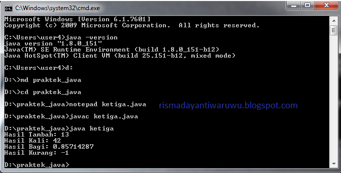 Cara membuat Program Aritmatika Java Sederhana - Materi JAVA