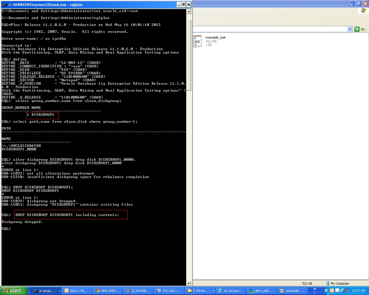 Saugat Chatterjee's Oracle DBA blogs