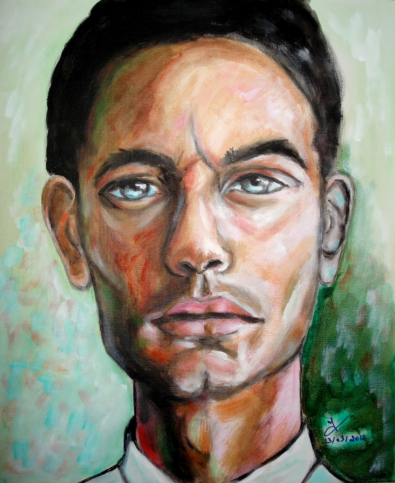 Peintures et portraits. Acrylique et pastel.: 3 portraits récents à l ...