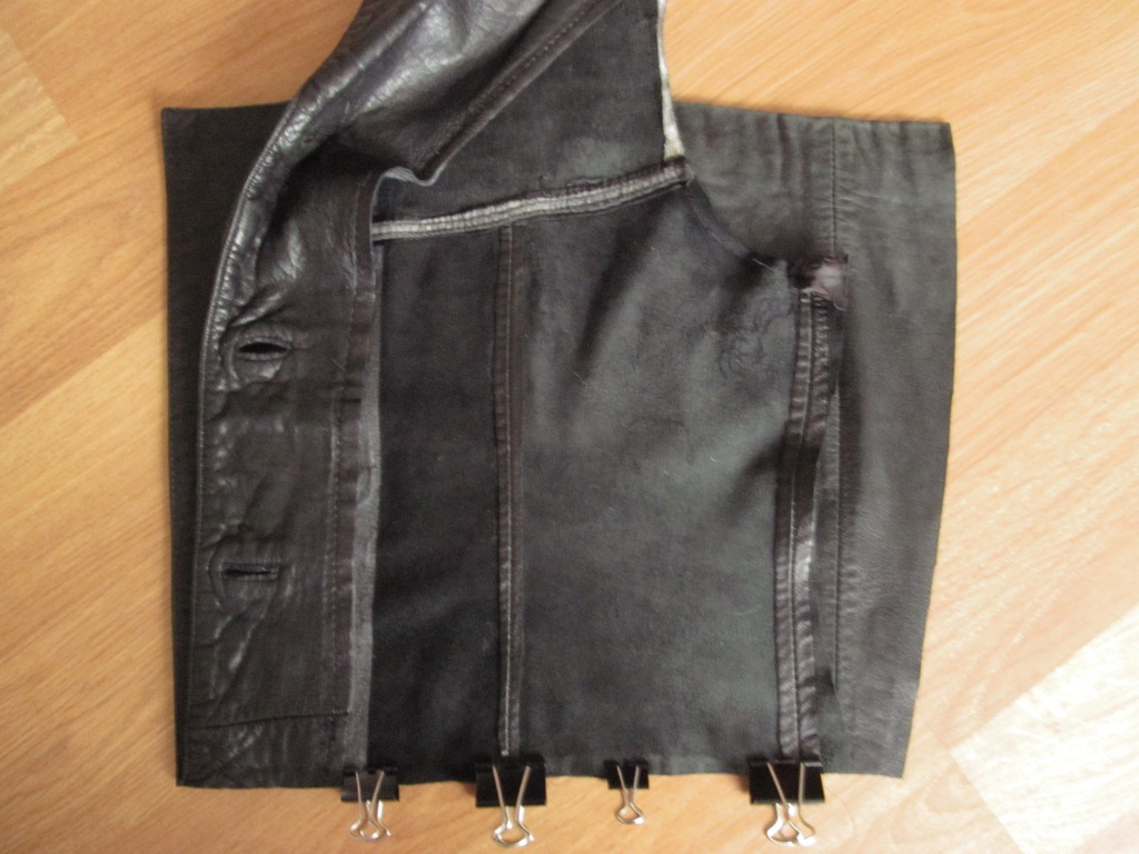 Sewing on Pins: Thrifted Leather Jacket: Deconstruction and Recreation ...