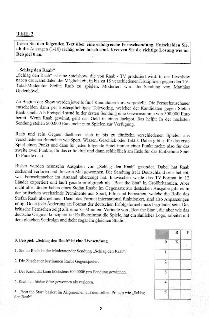 Deutsch ist schön...kommt!: B1 Leseverstehen