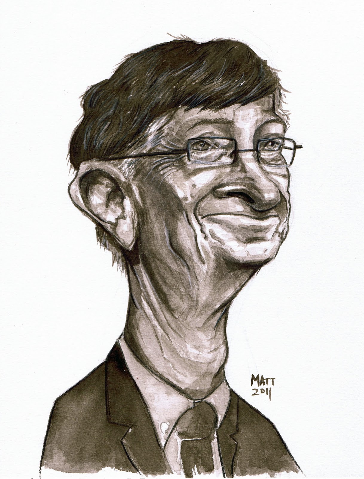 Matt Ryder Caricature: Bill Gates