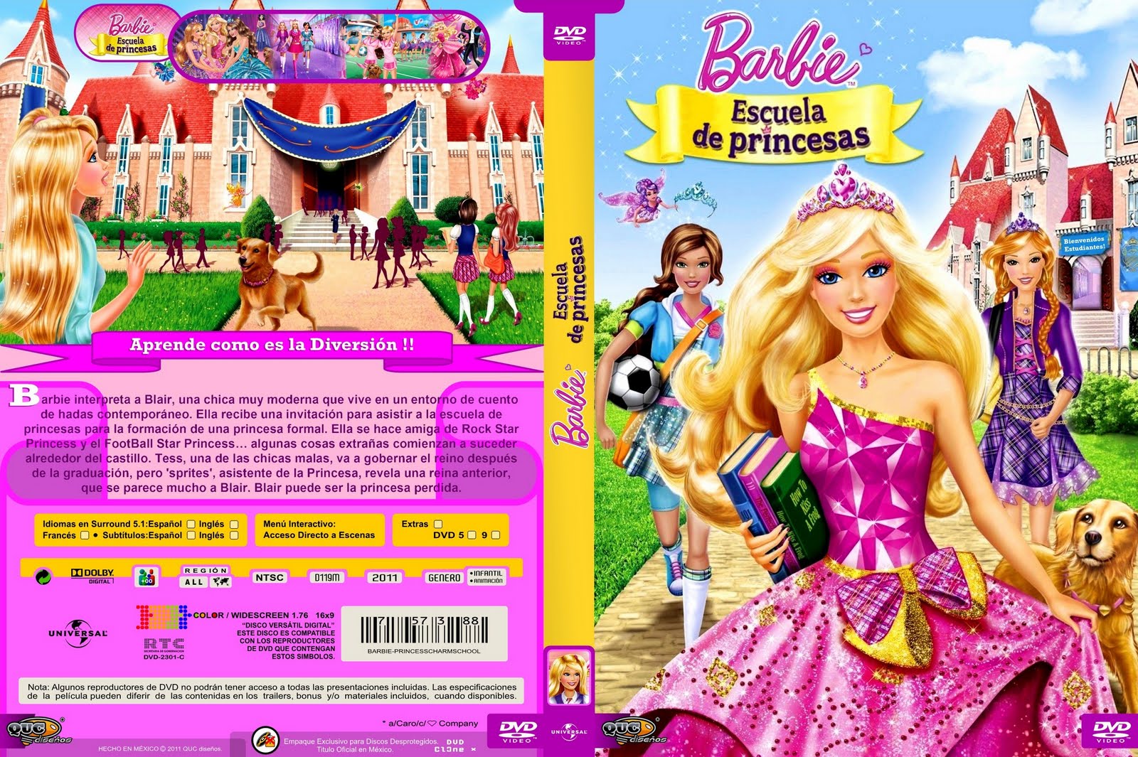 PELICULAS INFANTILES EN DVD: BARBIE - ESCUELA DE PRINCESAS