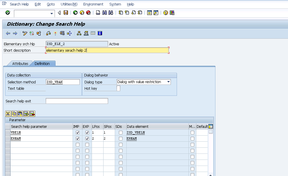 SAP TECH: Create Elementary Search help using Dialog Type as "Dialog ...